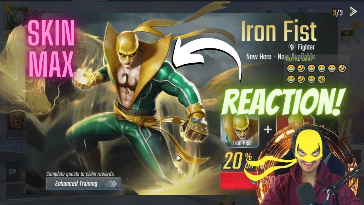 NEW HERO: Iron Fist | REACTION and SKIN UPGRADE | Marvel Super War ...