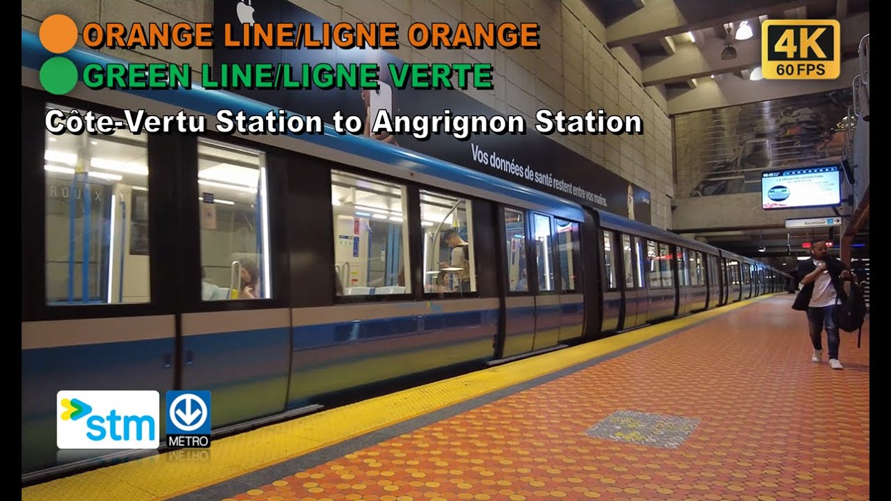 Montreal Metro POV Walk: Côte-Vertu Station to Angrignon Station Via ...