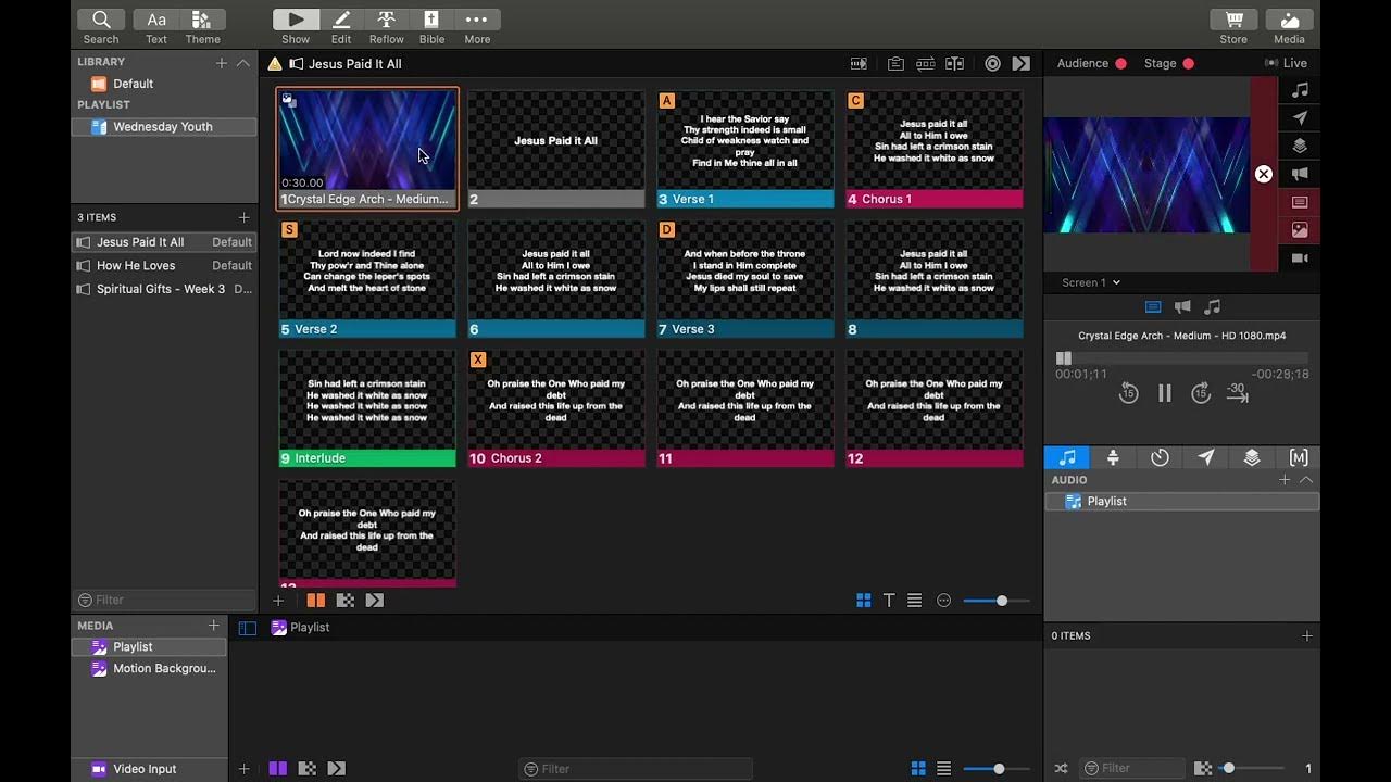 How to ADD A BACKGROUND on PROPRESENTER 7! - (Motion Backgrounds and Worship Slide Backgrounds ...