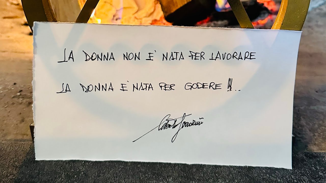 La donna non è nata per lavorare, la donna e’ nata per esser felice ...