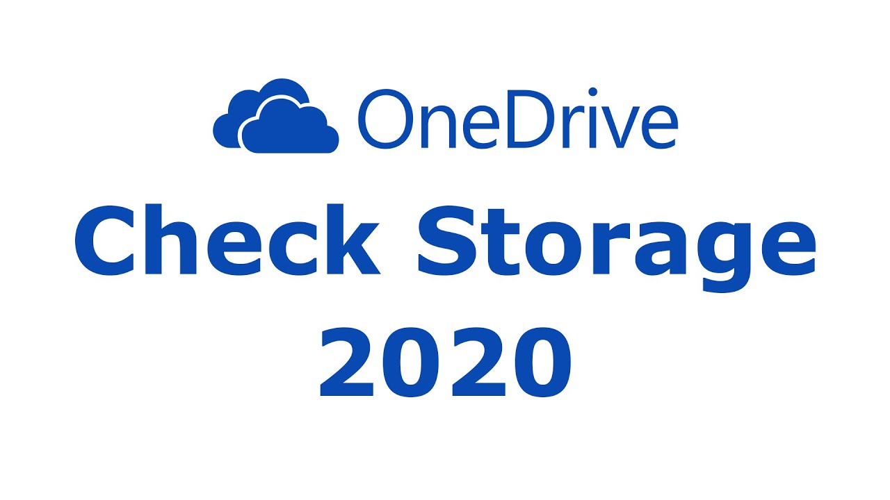 How To Check One Drive Storage 2020 - YouTube