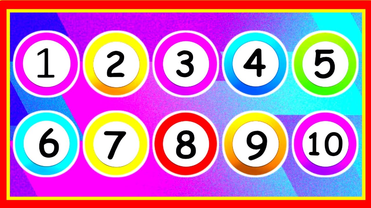 123 Numbers | 1234 Number Names | 1 To 10 Numbers song | 12345 learning ...