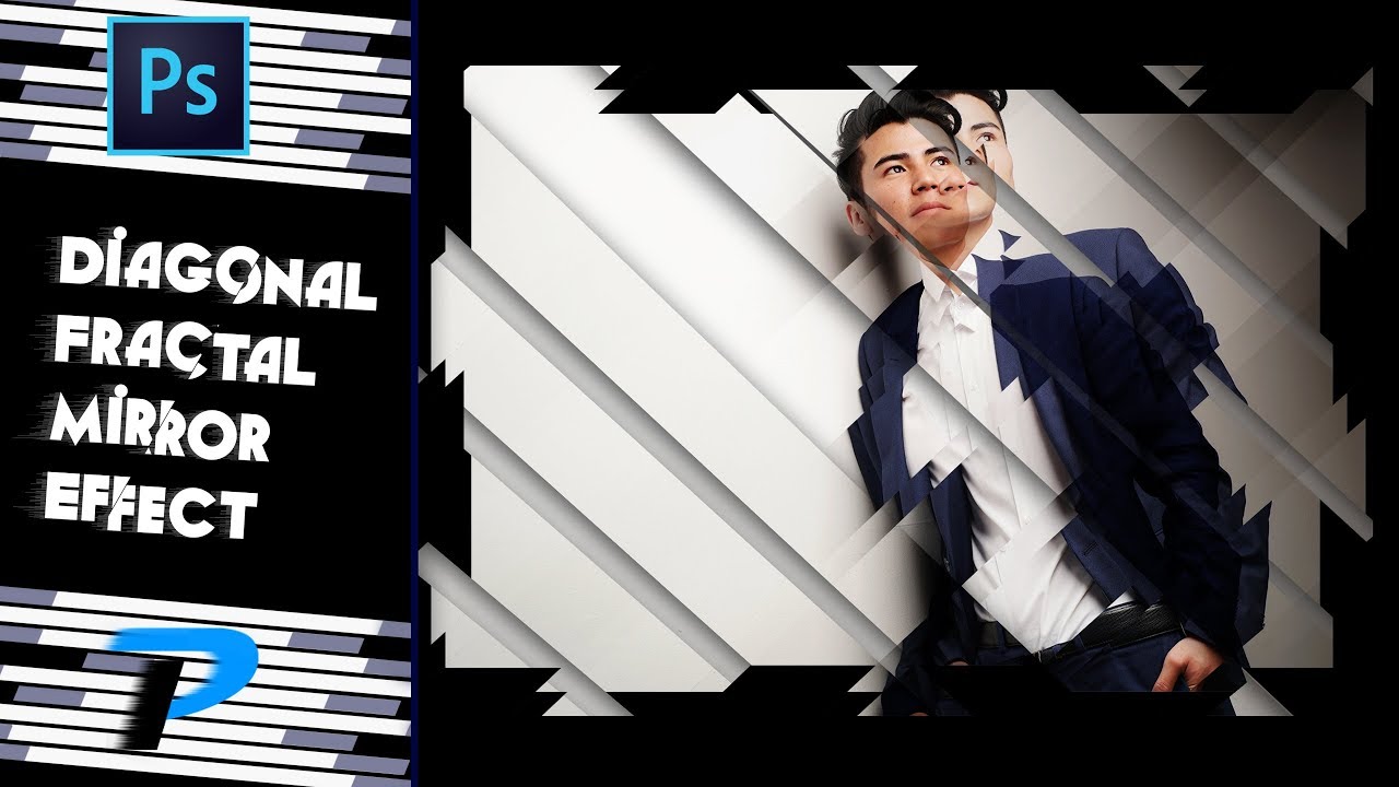 Diagonal fractal mirror effect - Photoshop tutorial - YouTube