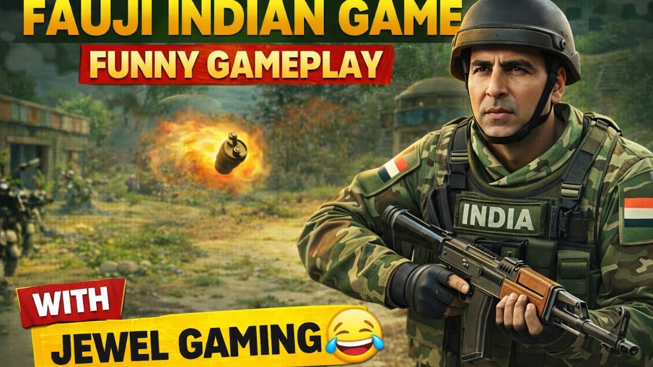 Fauji demonstrate indian soldiers game play with jewel gaming 😂 Full ...