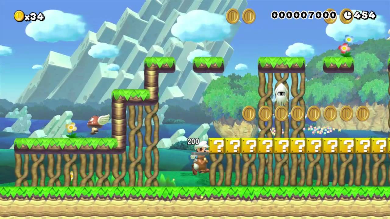 Super Mario Maker - Super Mario Land 2 remake - SML2: Tree Zone 1 by ...