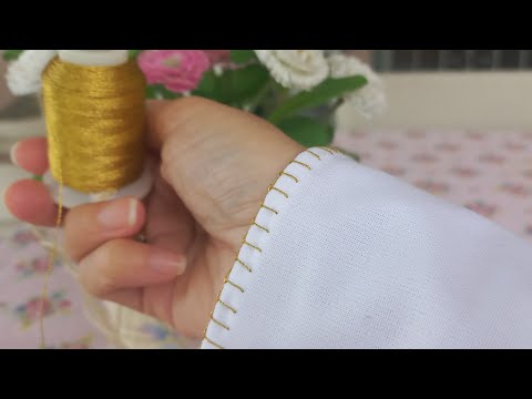 Elde Overlok Nasıl Yapılır / Kumaş Kenarı Süsleme ( ELDE OVERLOK YAPIMI )