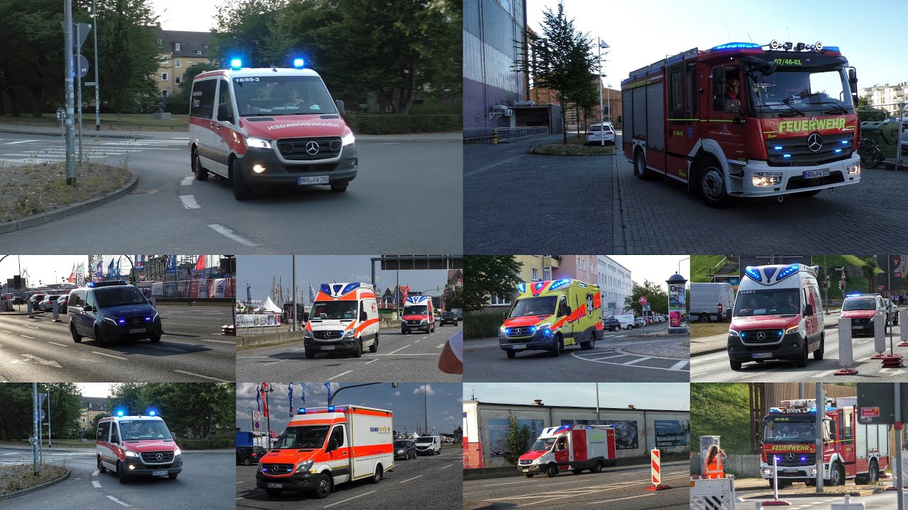 [Hanse Sail 2022]vom KTW zum RTW übern ITW, Einsatzfahrten von ...