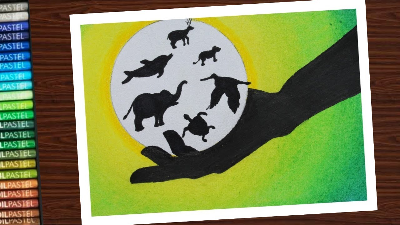 World wildlife day drawing / Poster drawing on wildlife day step by ...