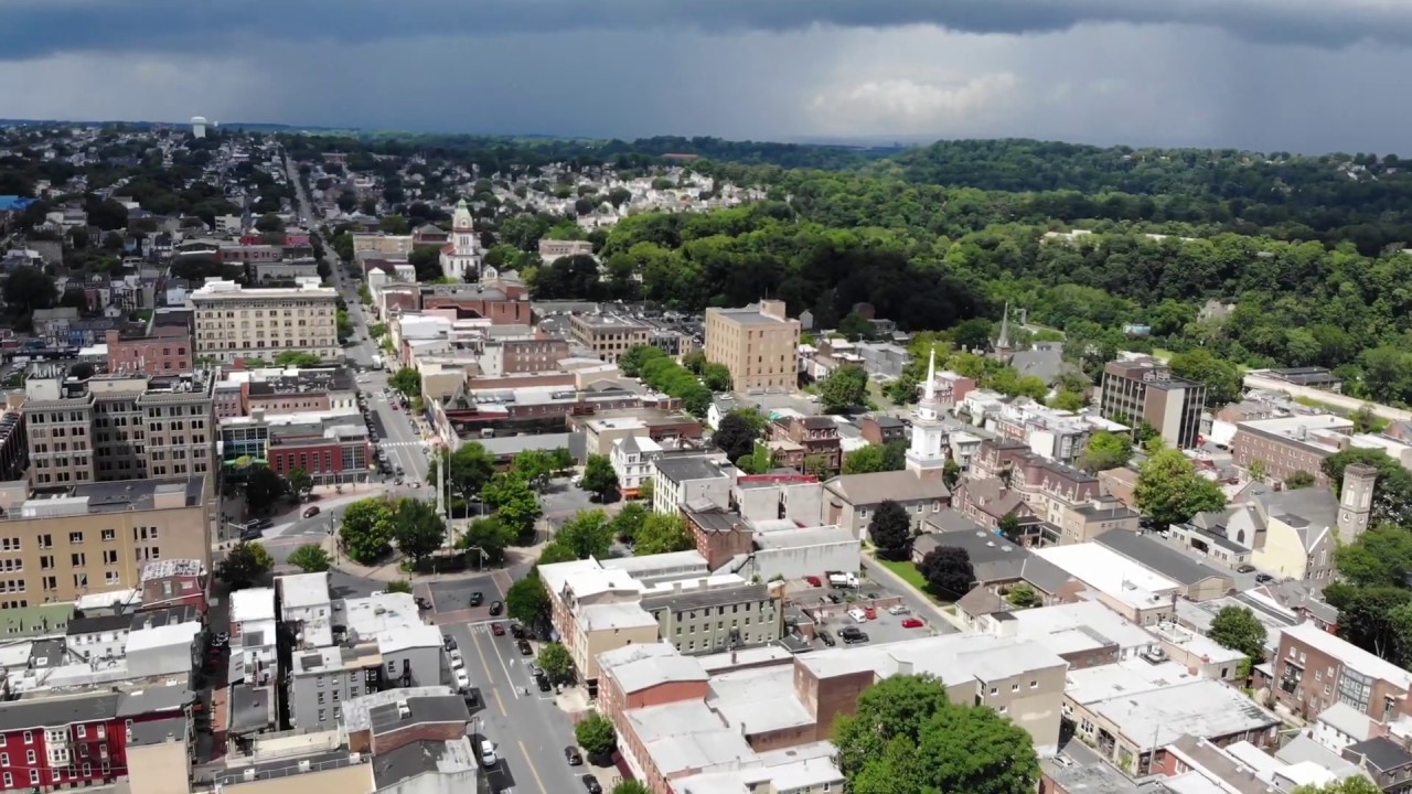 Downtown Easton, PA 4K Drone Aerial Tour 2018 with DJI Mavic Air - YouTube