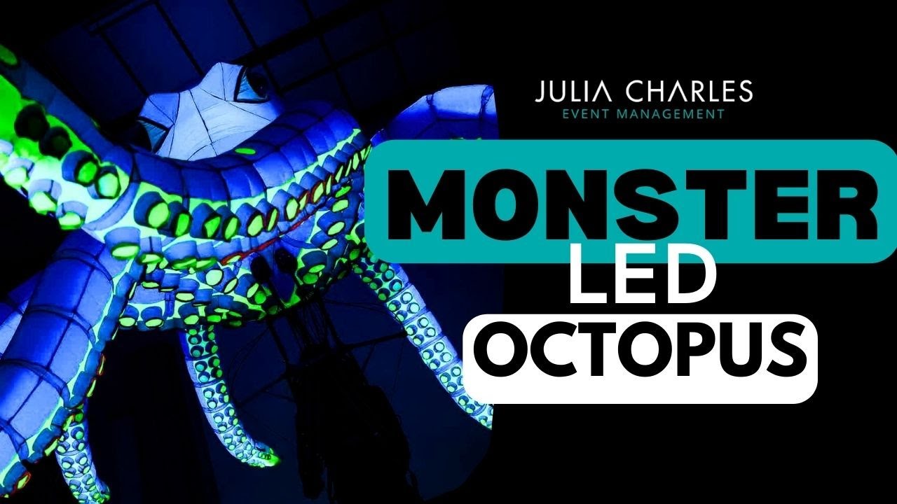A MONSTER LED Octopus that will light up your event. - YouTube