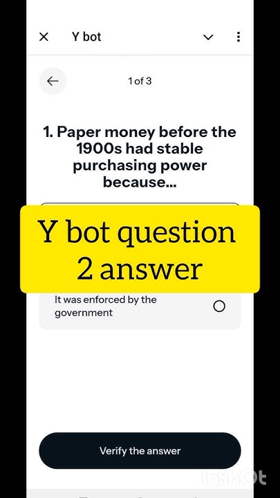Backed money v fiat money question answer | Y BOT question answer #bot #Y #backedmoney - YouTube