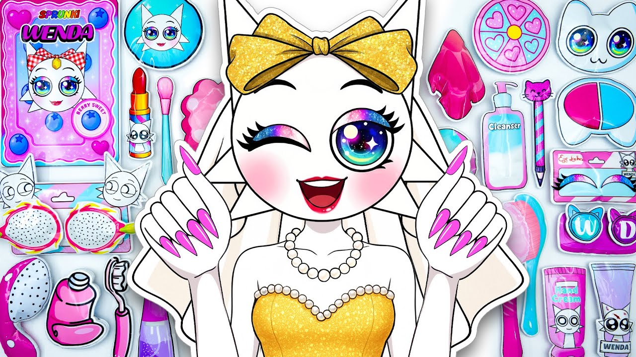 💖Paper DIY💖 Incredibox Sprunki Wenda Bride Skincare + Makeup Blind Bag ...