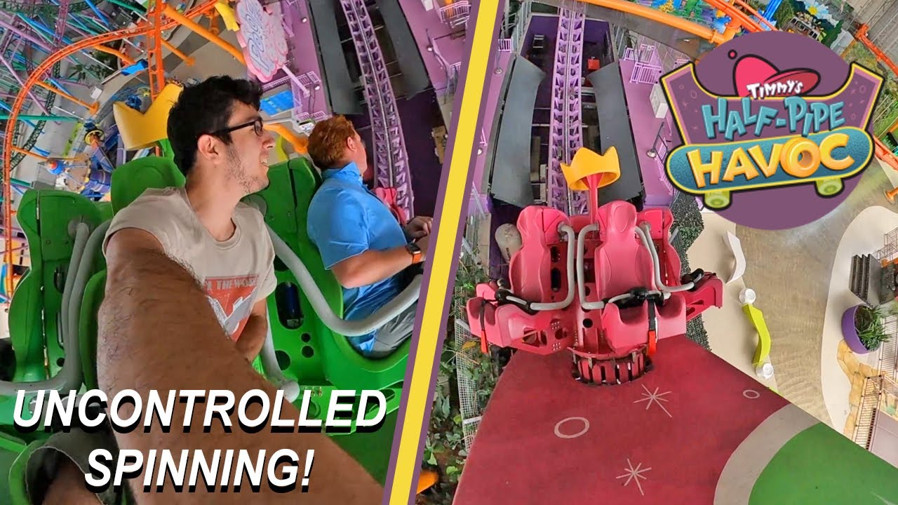 Riding Timmy's Halfpipe Havoc at Nickelodeon Universe! (4K Ridercam)- American Dream Mall, NJ ...