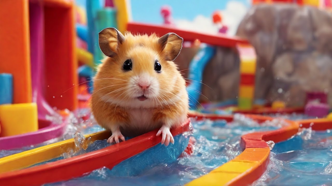 🐹 Hamster Escapes the Rainbow Water Park - DIY Hamster Maze - YouTube