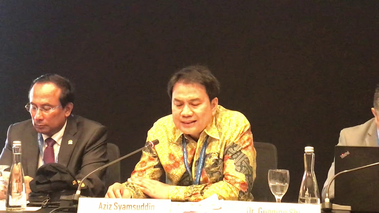 Hon. Aziz Syamsuddin, MP, Indonesia speaks on AQA Panel at WB CSPF 2018 ...