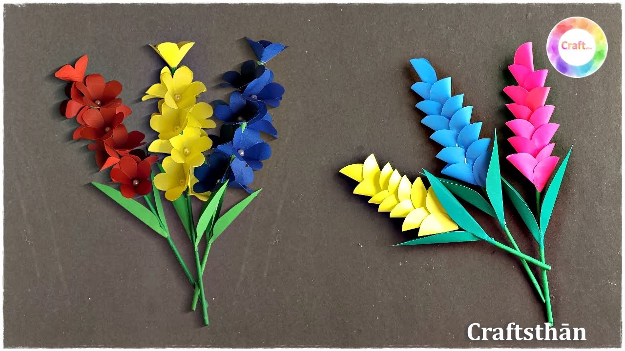 2 Simple and Beautiful Paper Flowers Paper Craft DIY Flowers Home Decor ...