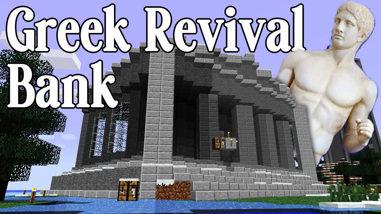 Building a Greek Revival Bank in Beta Minecraft (Episode 9) - YouTube