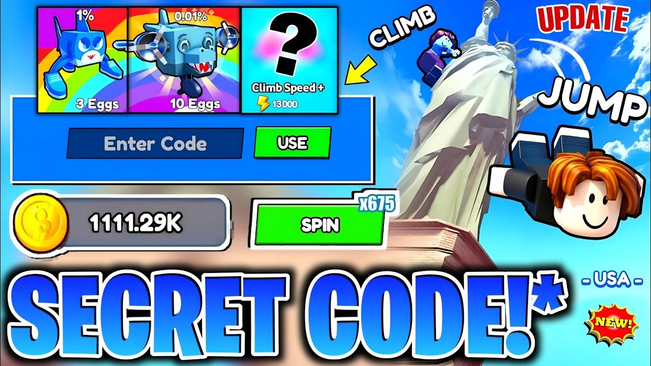 ⚠️UPDATE💥[CODE]⚠️ CLIMB AND JUMP TOWER ROBLOX CODES 2025 - CLIMB AND JUMP TOWER CODES - YouTube
