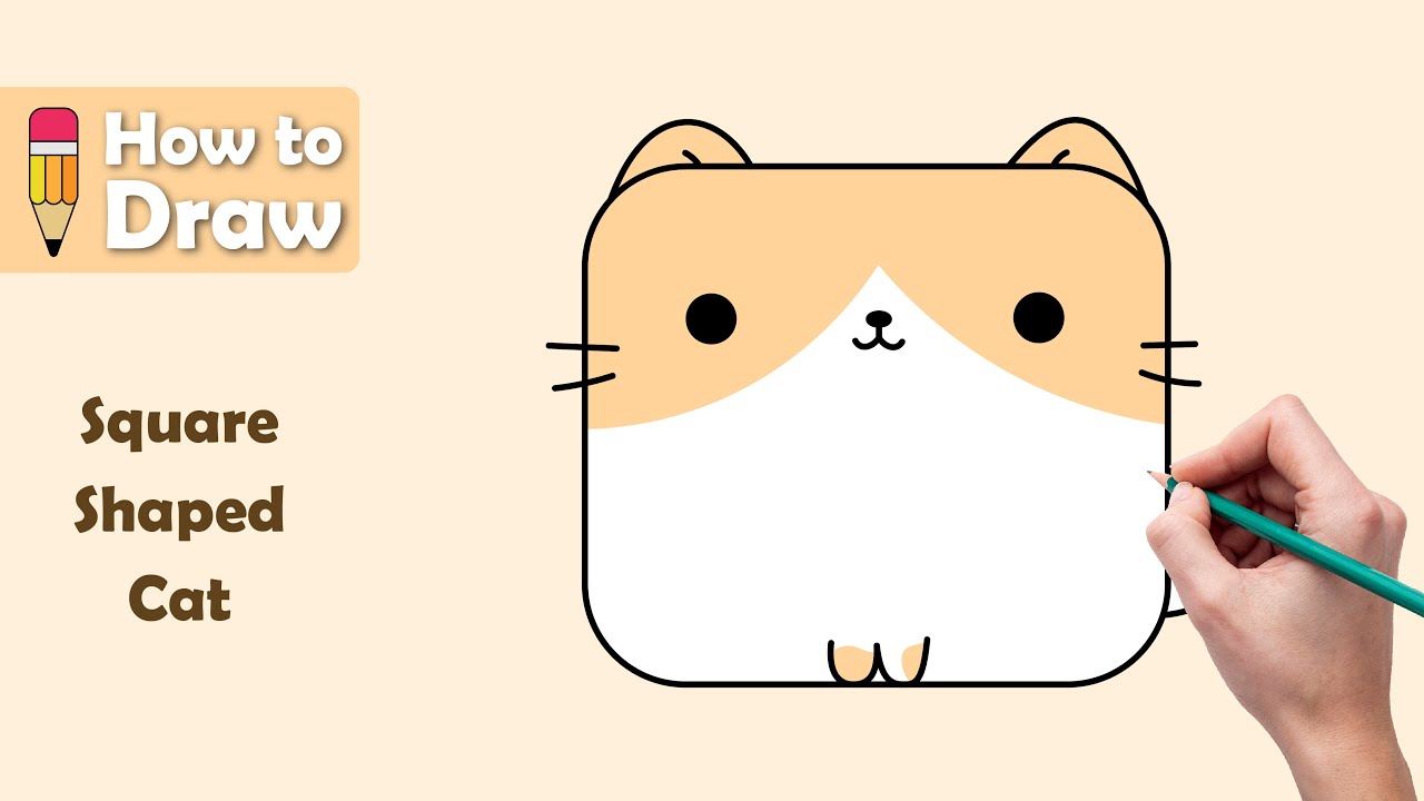 [#18/18] 🎨🐾 Draw a Square Cat | Simple and Fun Drawing Guide for ...