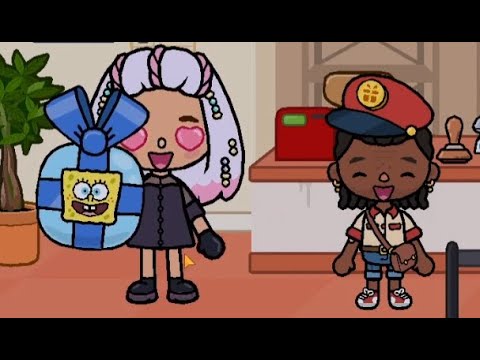 OPENING SPONGEBOB PRESENT !!! Beach House Toca Boca | Toca Life World ...