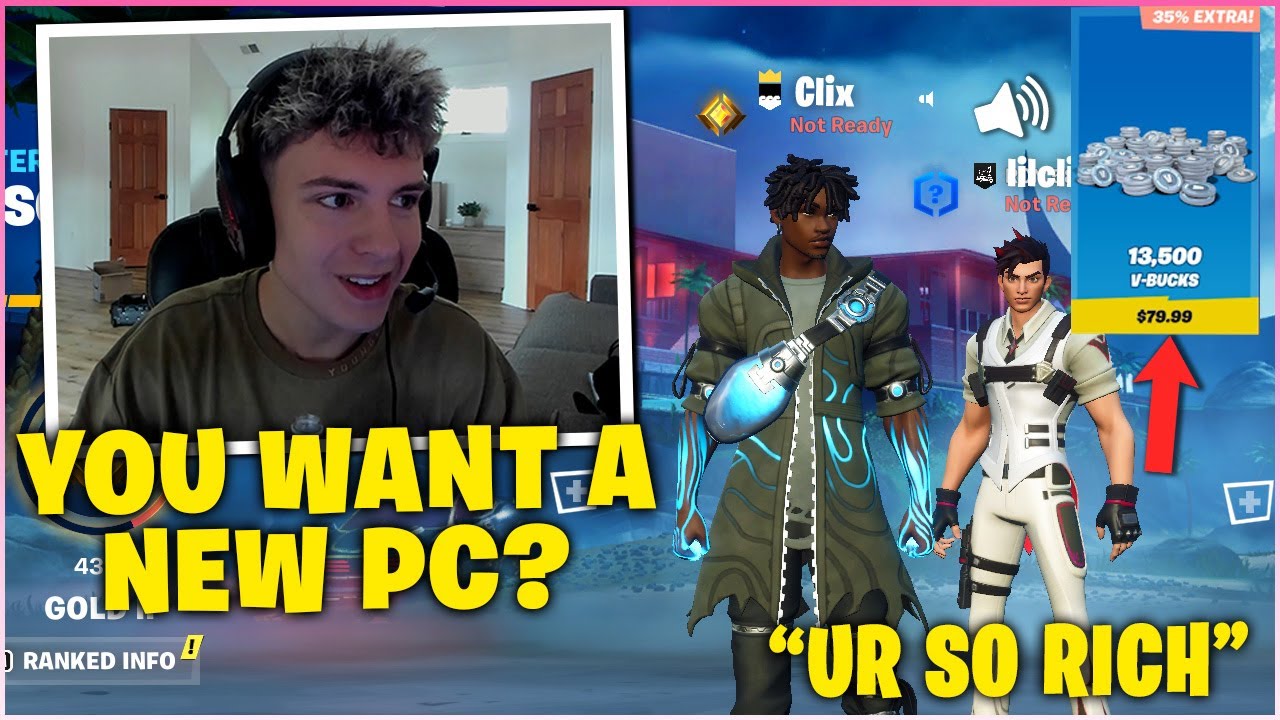 CLIX Buys the MOST Adorable PS4 Player the ENTIRE Fortnite Item Shop ...
