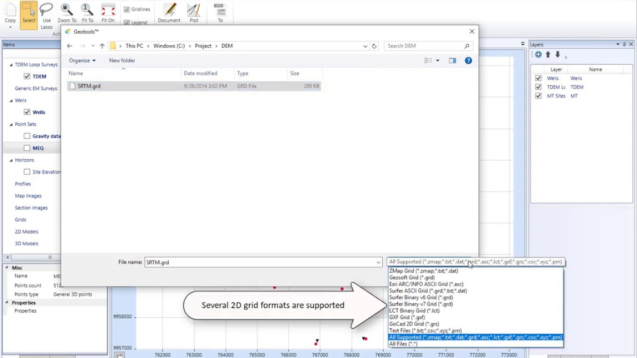 Geotools: Horizons and 2D Grids Import - YouTube