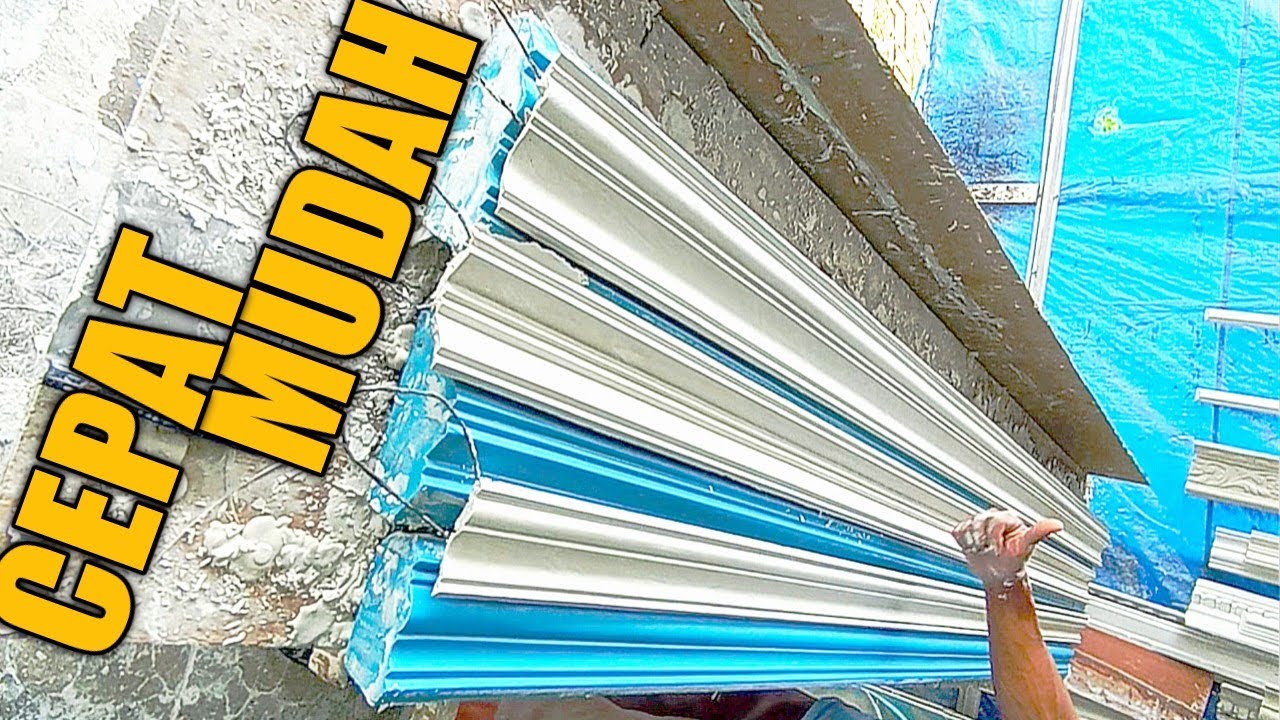 Cara Membuat Lis Gypsum Secara Cepat How to make cornice gypsum - YouTube