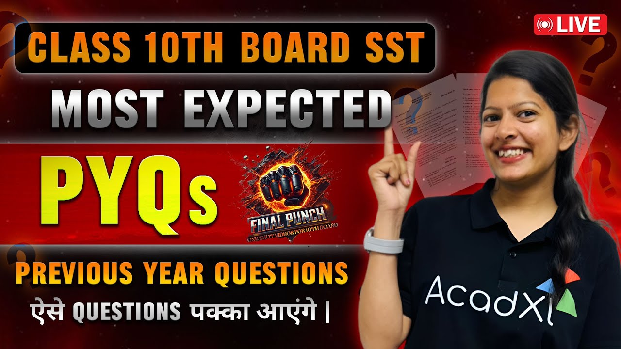 Most Expected SST Questions & PYQs for Class 10 Board Exam 2025 | Score ...