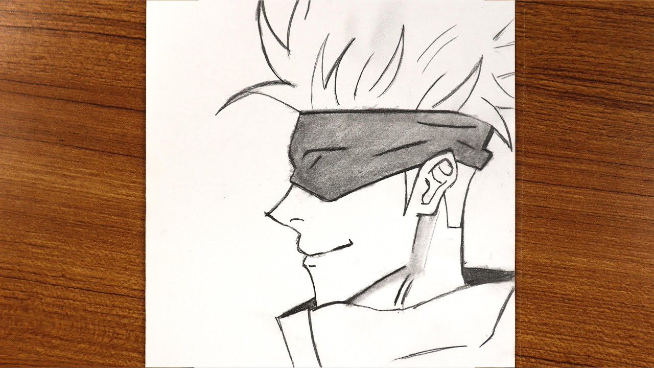 How to draw satoru gojo || jujutsu kaisen || Easy anime drawing - YouTube