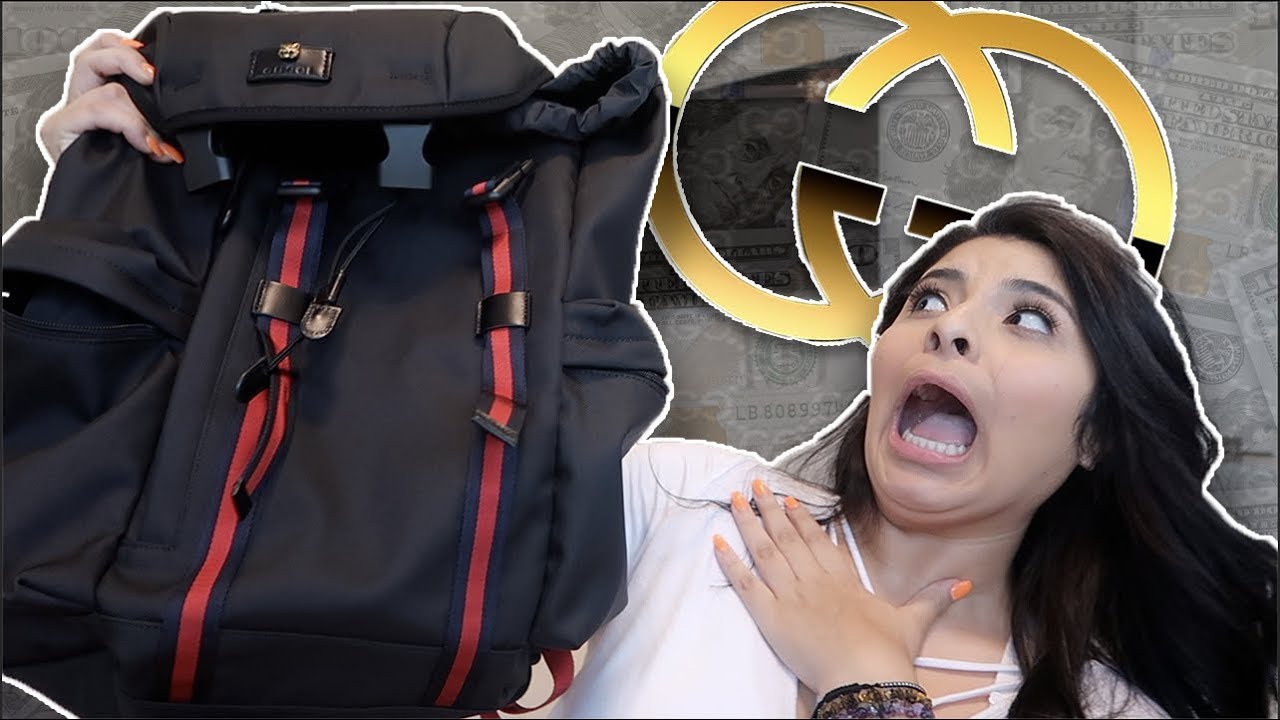I GOT A GUCCI BACKPACK (Unboxing)! - YouTube