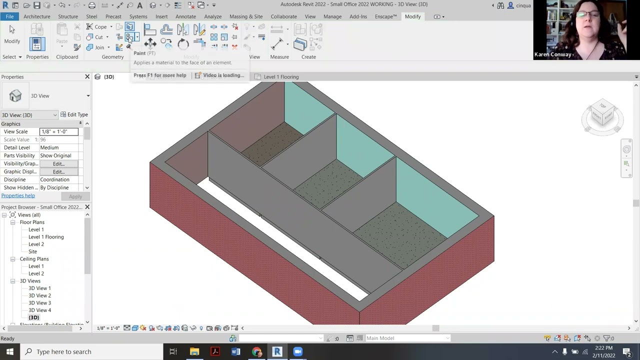 Revit - Splitting and Painting Walls - YouTube