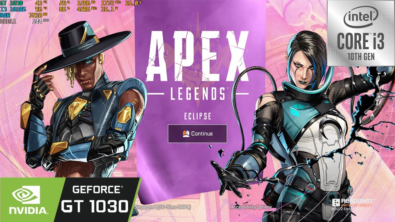 APEX LEGENDS : ECLIPSE (New Patch) | GT 1030 | G4560 | 8GB RAM - YouTube