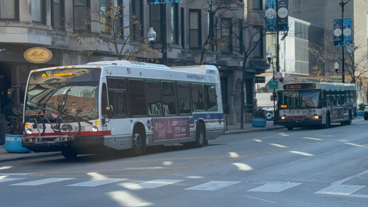 CTA 2023 Nova LFS Bus 8405 & 2007 New Flyer D40LF Bus 1280 On Rt 8 ...