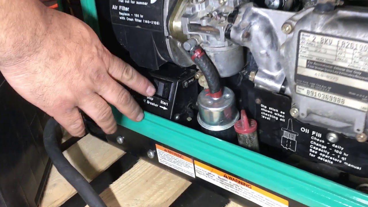 Onan 2800 Watt Microlite RV GenSet Gas Generator 2 8 KW YouTube