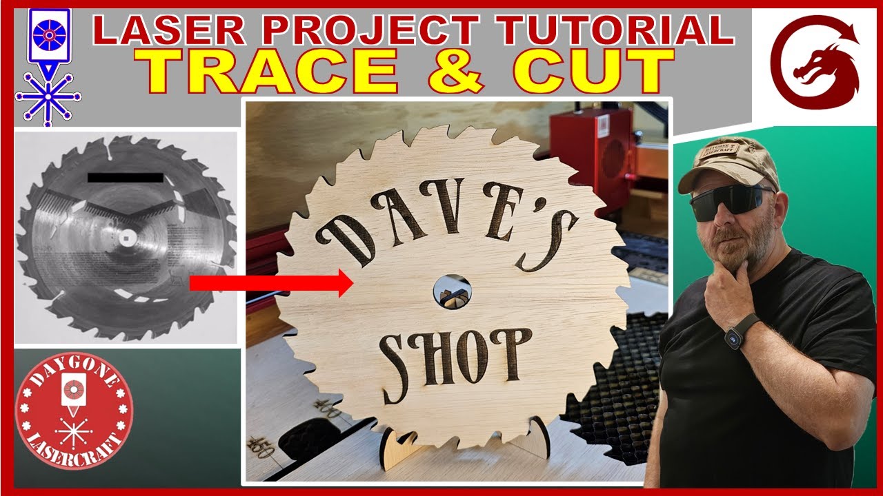 Trace & Cut Saw Blade | Beginner Laser Project #50 - YouTube