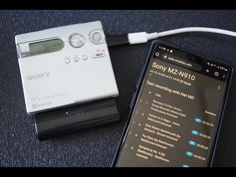 Testing Web MiniDisc Pro on a mobile phone - YouTube