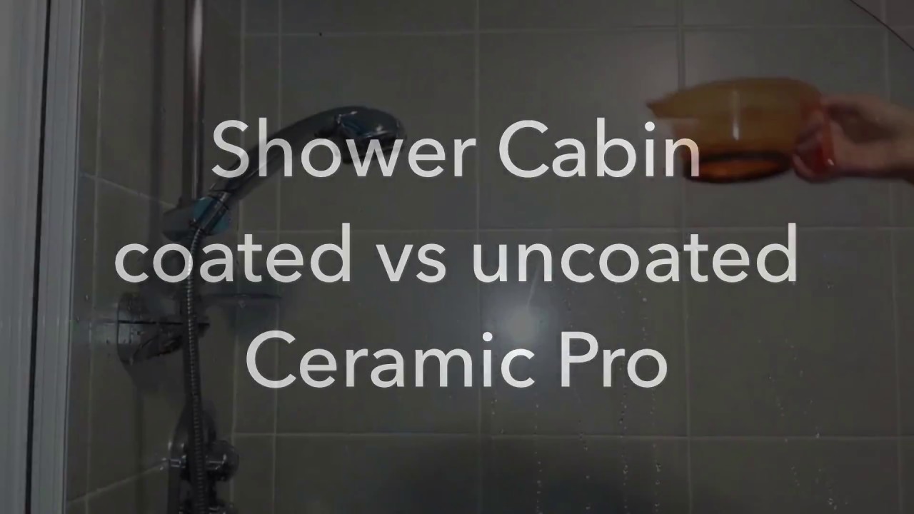 Shower screen coated with Ceramic Pro Rain - YouTube