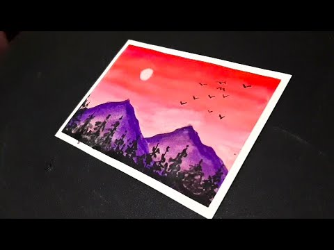 #77 | Melukis simple dan mudah dengan cat air | watercolor tutorial ...