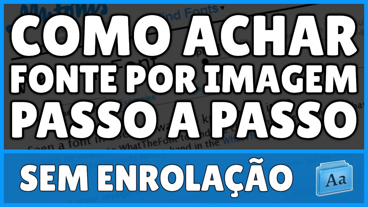 Como Achar Fonte Por Imagem - YouTube