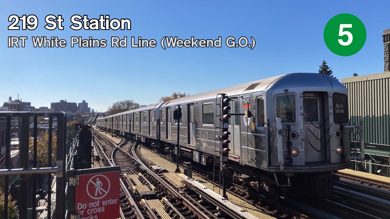 IRT White Plains Rd Line: 219 St Station (5) (R62/R142) - YouTube