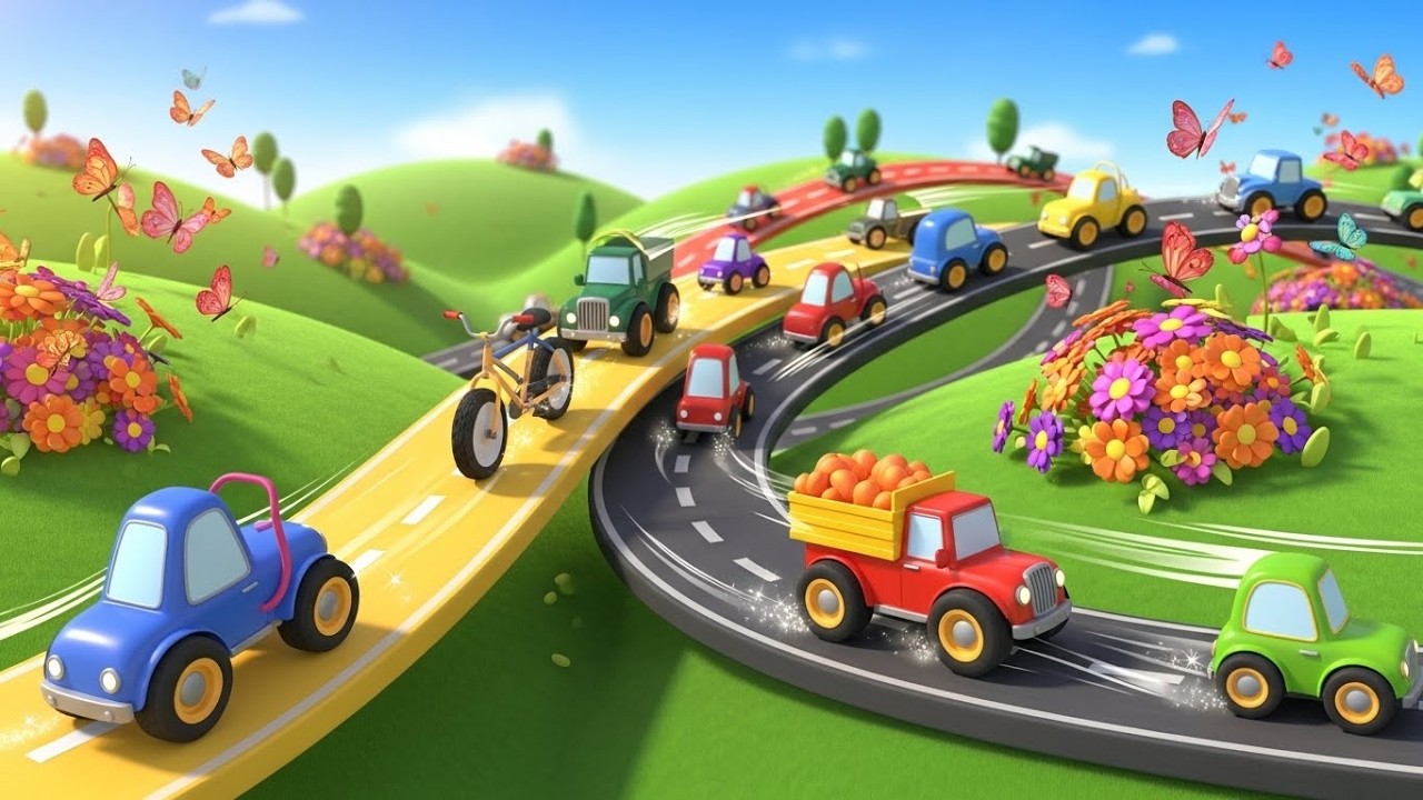 Twinkle Twinkle Little Wheels | kids nursery rhymes | Baby Song, Learn ...