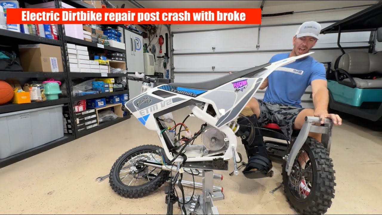Electro and Co ETM V2 Electric Pitbike repair after accident! - YouTube
