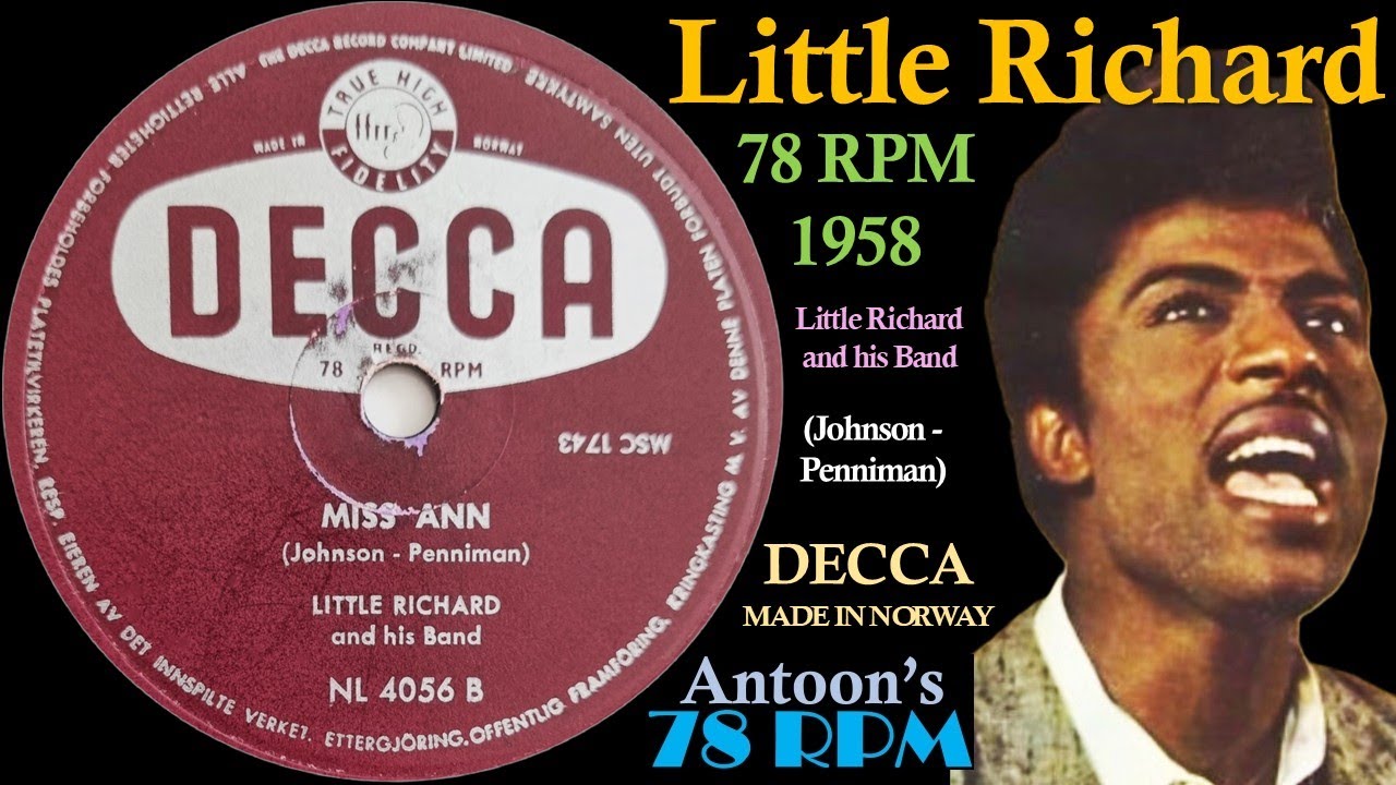 Little Richard | Miss Ann | Decca 78 rpm | 1957 Norway - YouTube