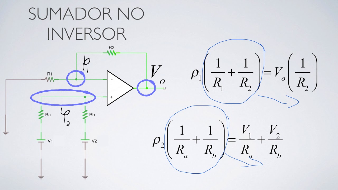 🔍 Análisis del Sumador No Inversor: Amplificador Operacional ( OPAM ...
