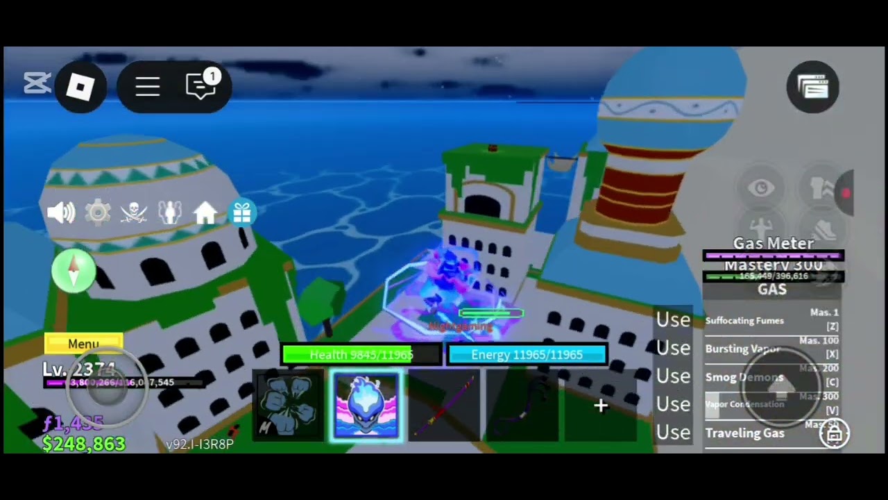Getting new Gas fruit transformation in blox fruits+all move showcase ...