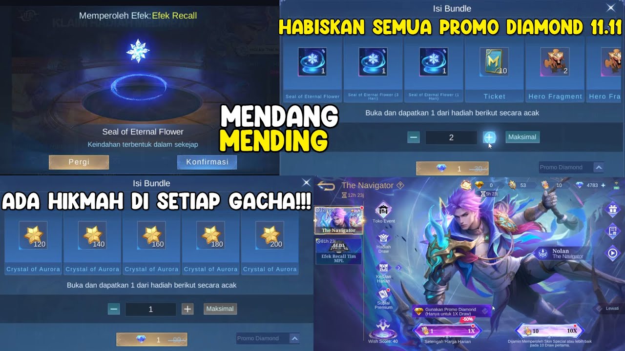 CARA MENDAPATKAN EFEK RECALL SEAL OF ETERNAL FLOWER PAKAI PROMO DIAMOND ...