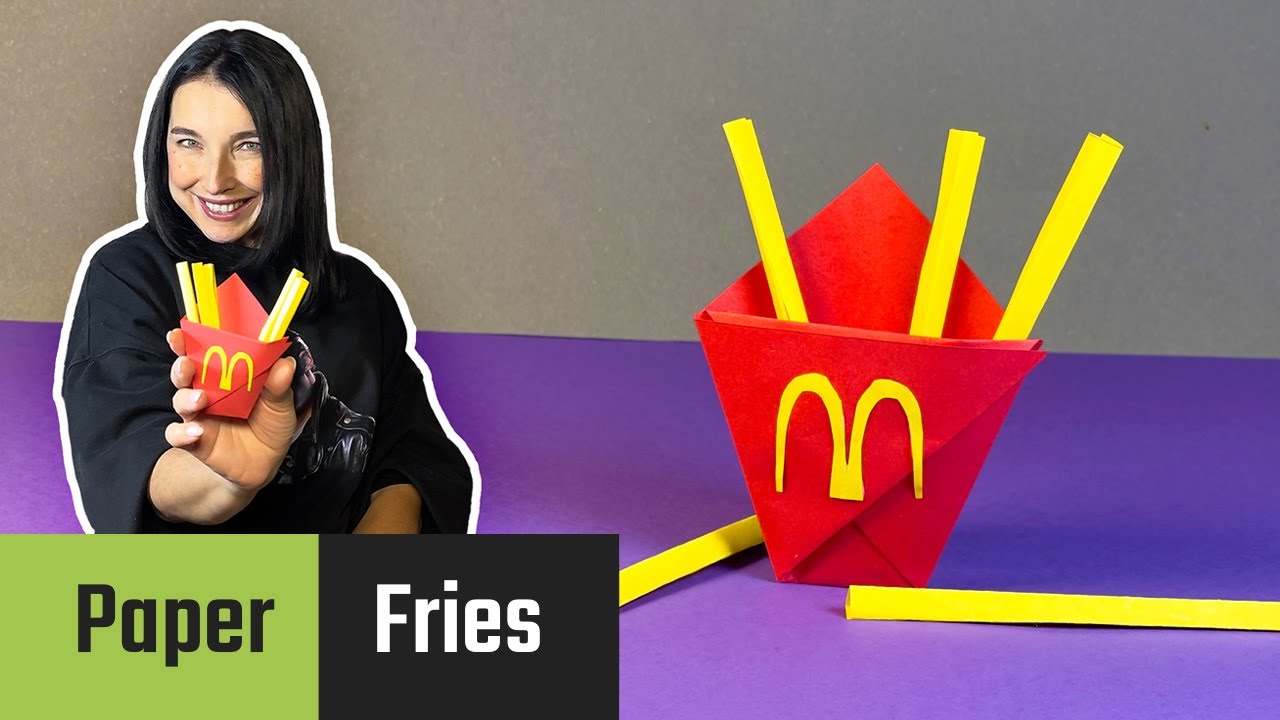 🍟 DIY Paper French Fries – Easy & Fun Paper Craft! 🍟 - YouTube