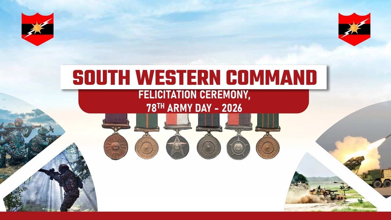 South Western Command Felicitation Ceremony, 78th Army Day - 2026 - YouTube