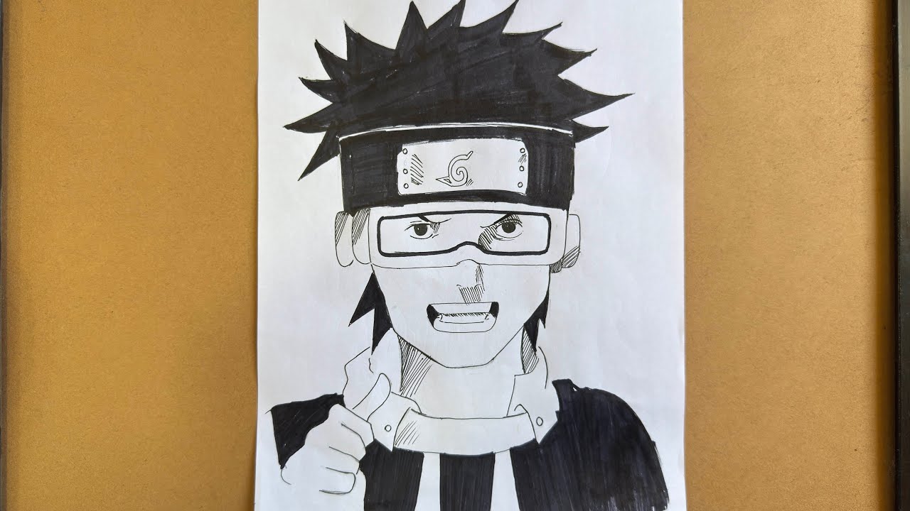 Obito Uchiha Drawing from Naruto series || How to draw Obito Uchiha ...