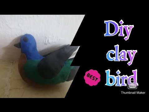 Easy clay bird - YouTube